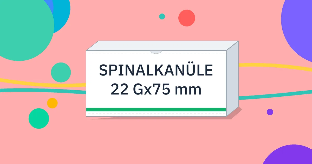 Symbolbild: Packung mit der Aufschrift SPINALKANÜLE 22 Gx75 mm (PZN 12339502) – Verfügbarkeit und Bezug in Apotheken in Frankfurt am Main