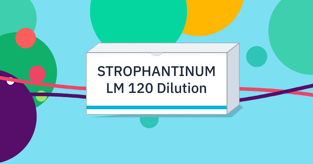 Symbolbild: Packung mit der Aufschrift STROPHANTINUM LM 120 Dilution (PZN 13685198) – Verfügbarkeit und Bezug in Apotheken in Frankfurt am Main