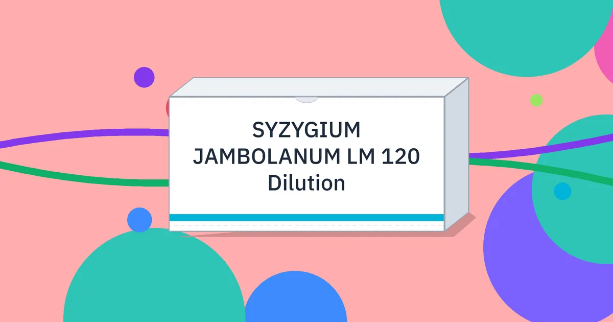 Symbolbild: Packung mit der Aufschrift SYZYGIUM JAMBOLANUM LM 120 Dilution (PZN 13212471) – Verfügbarkeit und Bezug in Apotheken in Frankfurt am Main