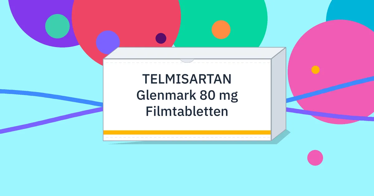 Symbolbild: Packung mit der Aufschrift TELMISARTAN Glenmark 80 mg Filmtabletten (PZN 11047683) – Verfügbarkeit und Bezug in Apotheken in Frankfurt am Main