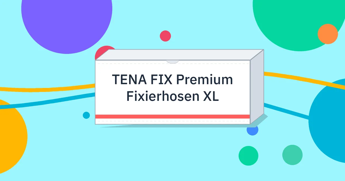 Symbolbild: Packung mit der Aufschrift TENA FIX Premium Fixierhosen XL (PZN 03473466) – Verfügbarkeit und Bezug in Apotheken in Frankfurt am Main
