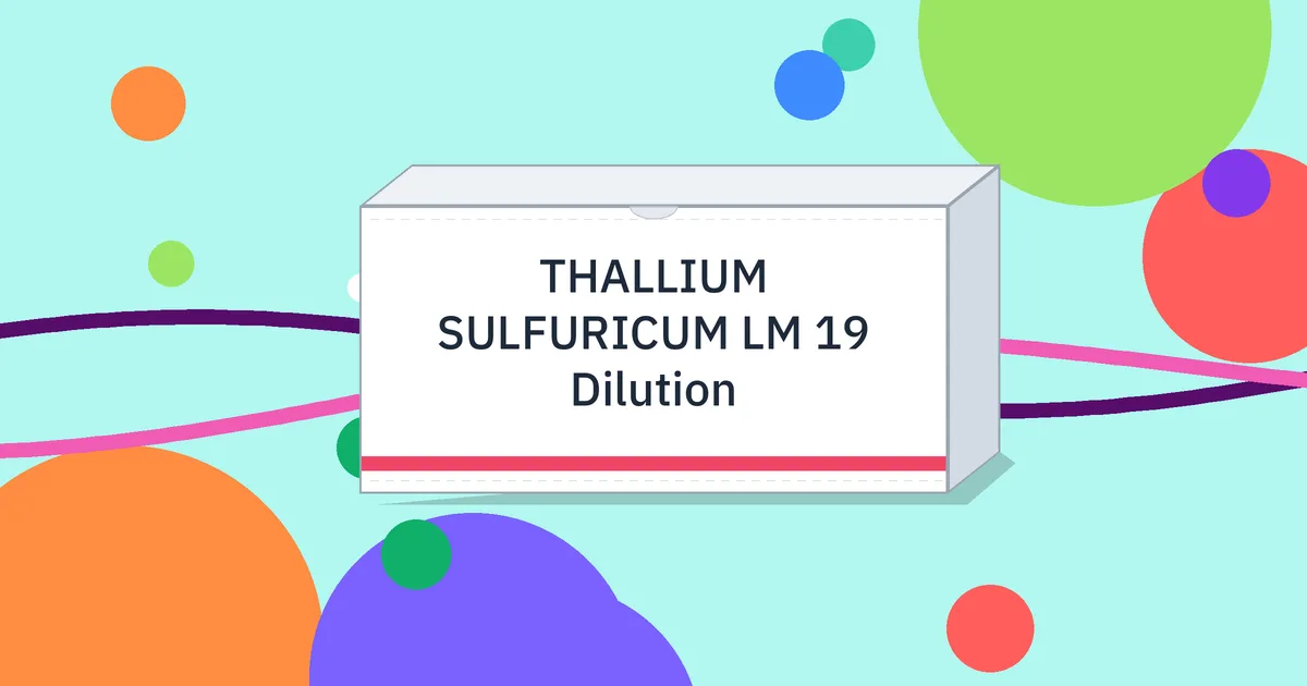 Symbolbild: Packung mit der Aufschrift THALLIUM SULFURICUM LM 19 Dilution (PZN 13218924) – Verfügbarkeit und Bezug in Apotheken in Frankfurt am Main