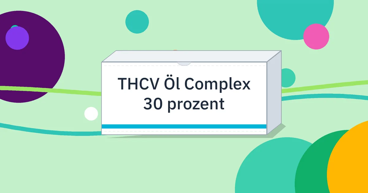 Symbolbild: Packung mit der Aufschrift THCV Öl Complex 30 prozent (PZN 17438901) – Verfügbarkeit und Bezug in Apotheken in Frankfurt am Main