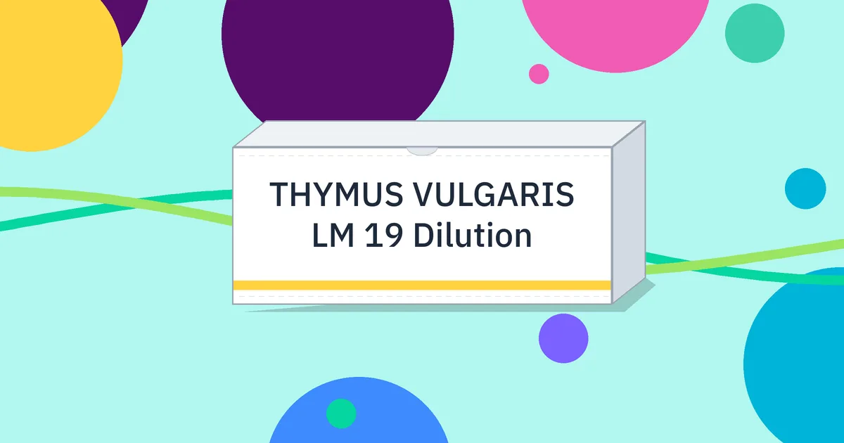 Symbolbild: Packung mit der Aufschrift THYMUS VULGARIS LM 19 Dilution (PZN 13223500) – Verfügbarkeit und Bezug in Apotheken in Frankfurt am Main