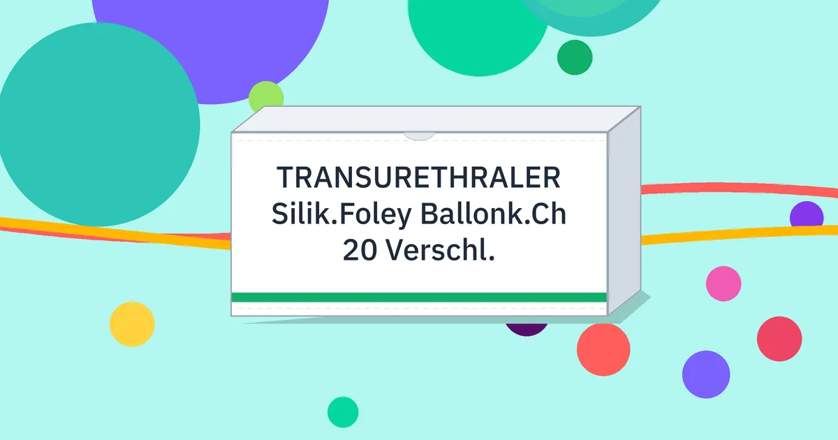 Symbolbild: Packung mit der Aufschrift TRANSURETHRALER Silik.Foley Ballonk.Ch 20 Verschl. (PZN 18040572) – Verfügbarkeit und Bezug in Apotheken in Frankfurt am Main