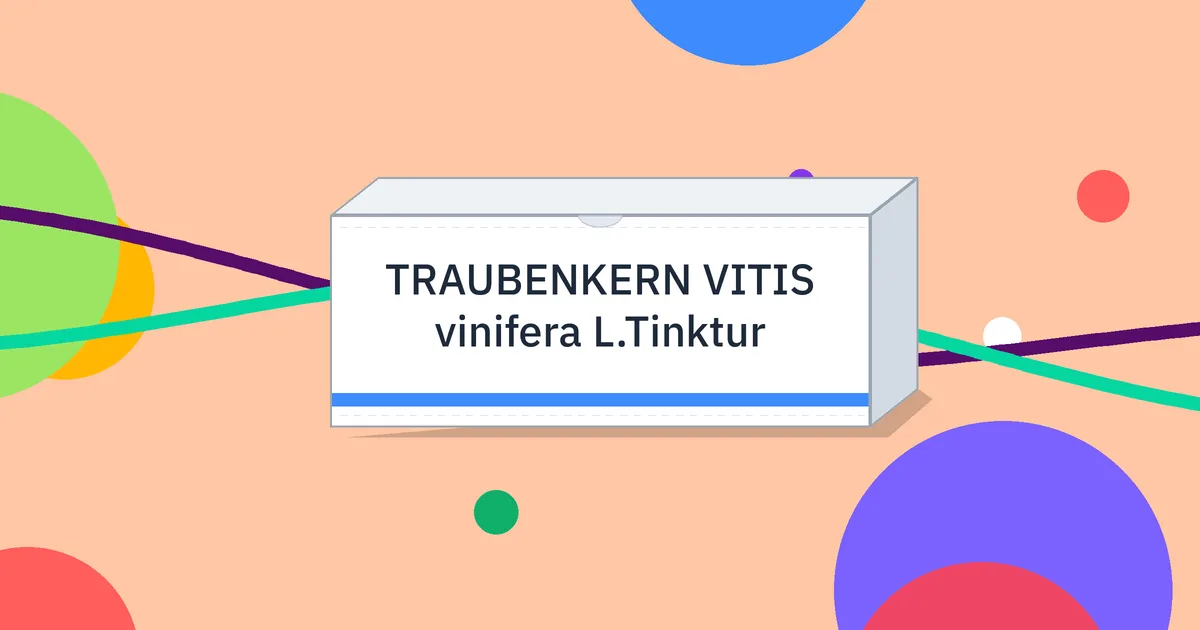 Symbolbild: Packung mit der Aufschrift TRAUBENKERN VITIS vinifera L.Tinktur (PZN 18217786) – Verfügbarkeit und Bezug in Apotheken in Frankfurt am Main