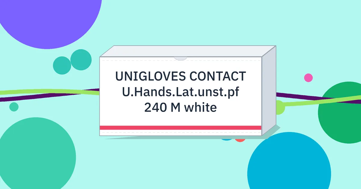 Symbolbild: Packung mit der Aufschrift UNIGLOVES CONTACT U.Hands.Lat.unst.pf 240 M white (PZN 18100802) – Verfügbarkeit und Bezug in Apotheken in Frankfurt am Main