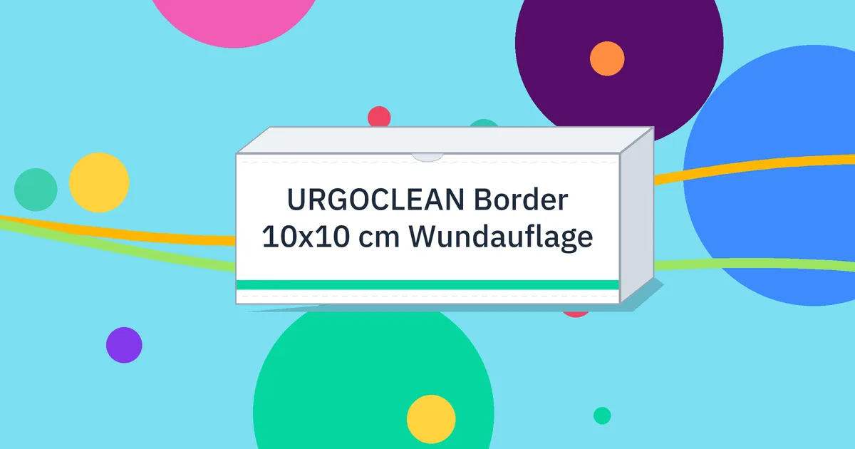 Symbolbild: Packung mit der Aufschrift URGOCLEAN Border 10x10 cm Wundauflage (PZN 20608235) – Verfügbarkeit und Bezug in Apotheken in Frankfurt am Main