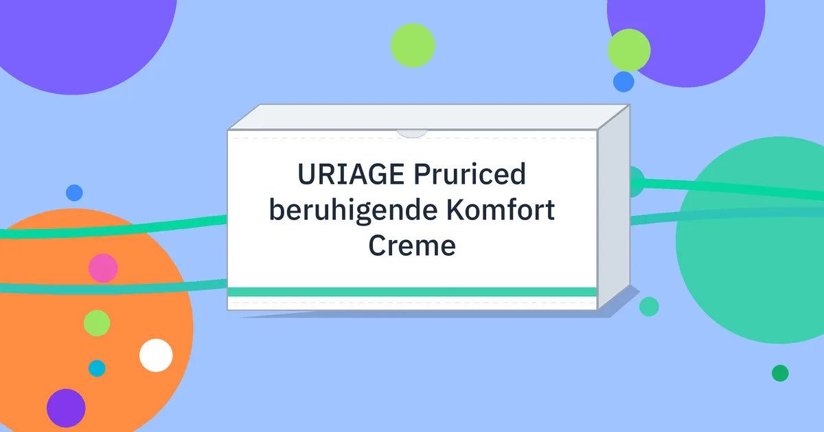 Symbolbild: Packung mit der Aufschrift URIAGE Pruriced beruhigende Komfort Creme (PZN 18650276) – Verfügbarkeit und Bezug in Apotheken in Frankfurt am Main