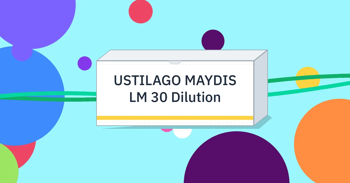 Symbolbild: Packung mit der Aufschrift USTILAGO MAYDIS LM 30 Dilution (PZN 13258332) – Verfügbarkeit und Bezug in Apotheken in Frankfurt am Main