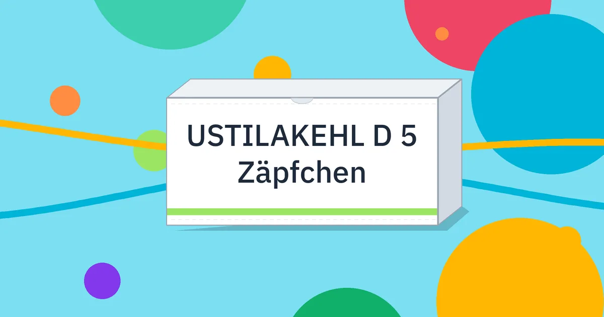 Symbolbild: Packung mit der Aufschrift USTILAKEHL D 5 Zäpfchen (PZN 04868617) – Verfügbarkeit und Bezug in Apotheken in Frankfurt am Main