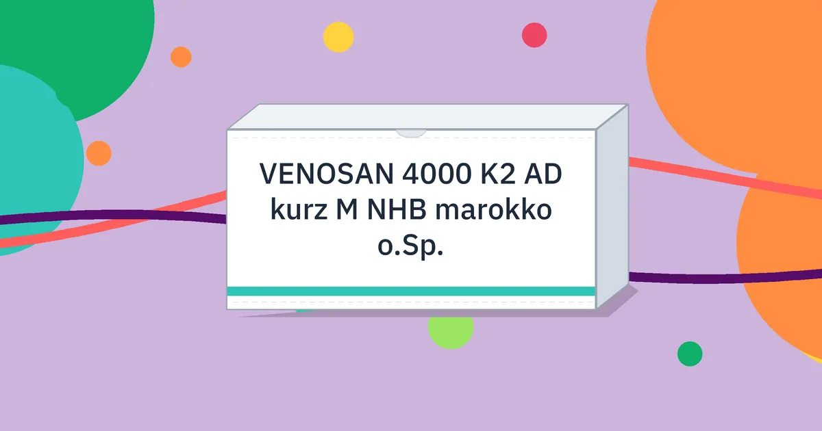 Symbolbild: Packung mit der Aufschrift VENOSAN 4000 K2 AD kurz M NHB marokko o.Sp. (PZN 14425803) – Verfügbarkeit und Bezug in Apotheken in Frankfurt am Main