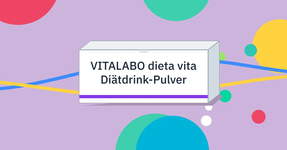 Symbolbild: Packung mit der Aufschrift VITALABO dieta vita Diätdrink-Pulver (PZN 01265048) – Verfügbarkeit und Bezug in Apotheken in Frankfurt am Main