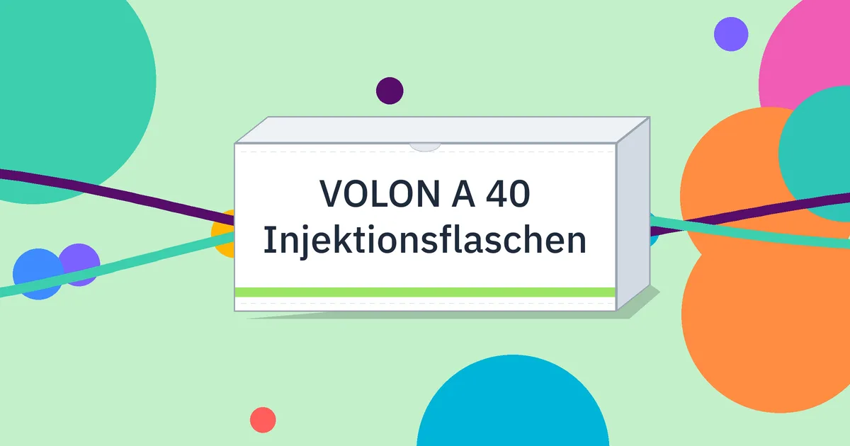 Symbolbild: Packung mit der Aufschrift VOLON A 40 Injektionsflaschen (PZN 01163187) – Verfügbarkeit und Bezug in Apotheken in Frankfurt am Main