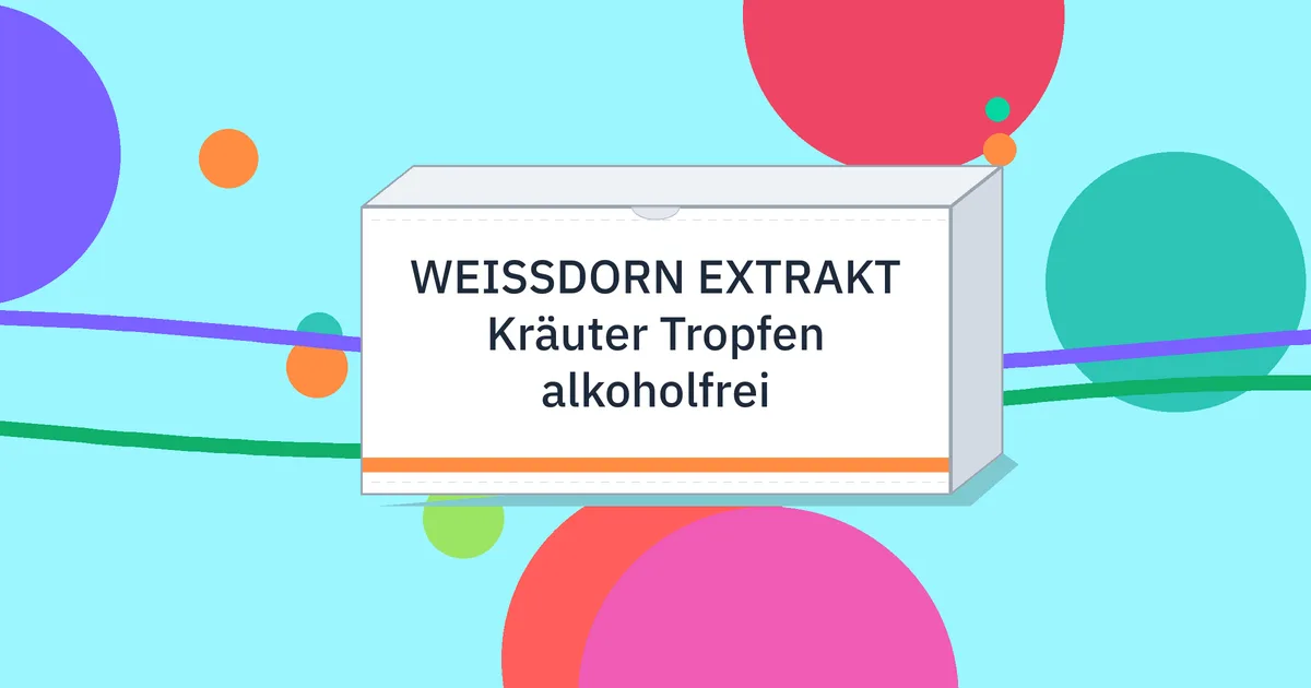 Symbolbild: Packung mit der Aufschrift WEISSDORN EXTRAKT Kräuter Tropfen alkoholfrei (PZN 20232132) – Verfügbarkeit und Bezug in Apotheken in Frankfurt am Main
