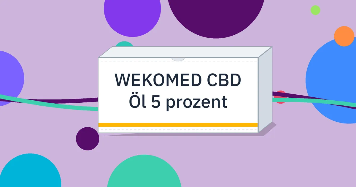 Symbolbild: Packung mit der Aufschrift WEKOMED CBD Öl 5 prozent (PZN 16537400) – Verfügbarkeit und Bezug in Apotheken in Frankfurt am Main