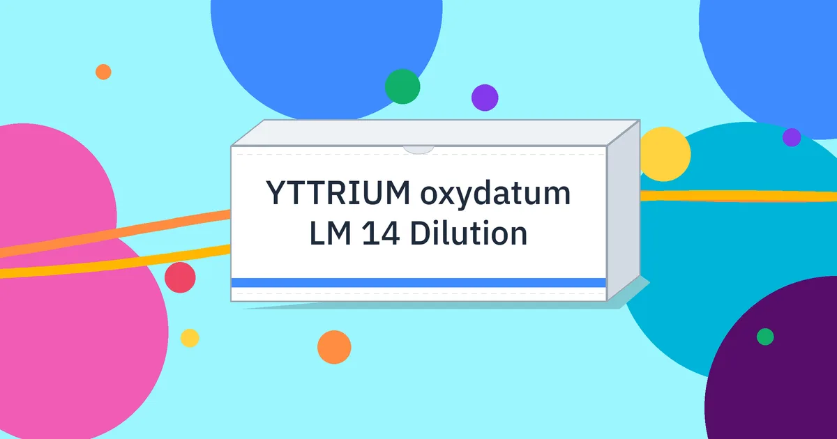 Symbolbild: Packung mit der Aufschrift YTTRIUM oxydatum LM 14 Dilution (PZN 13287842) – Verfügbarkeit und Bezug in Apotheken in Frankfurt am Main