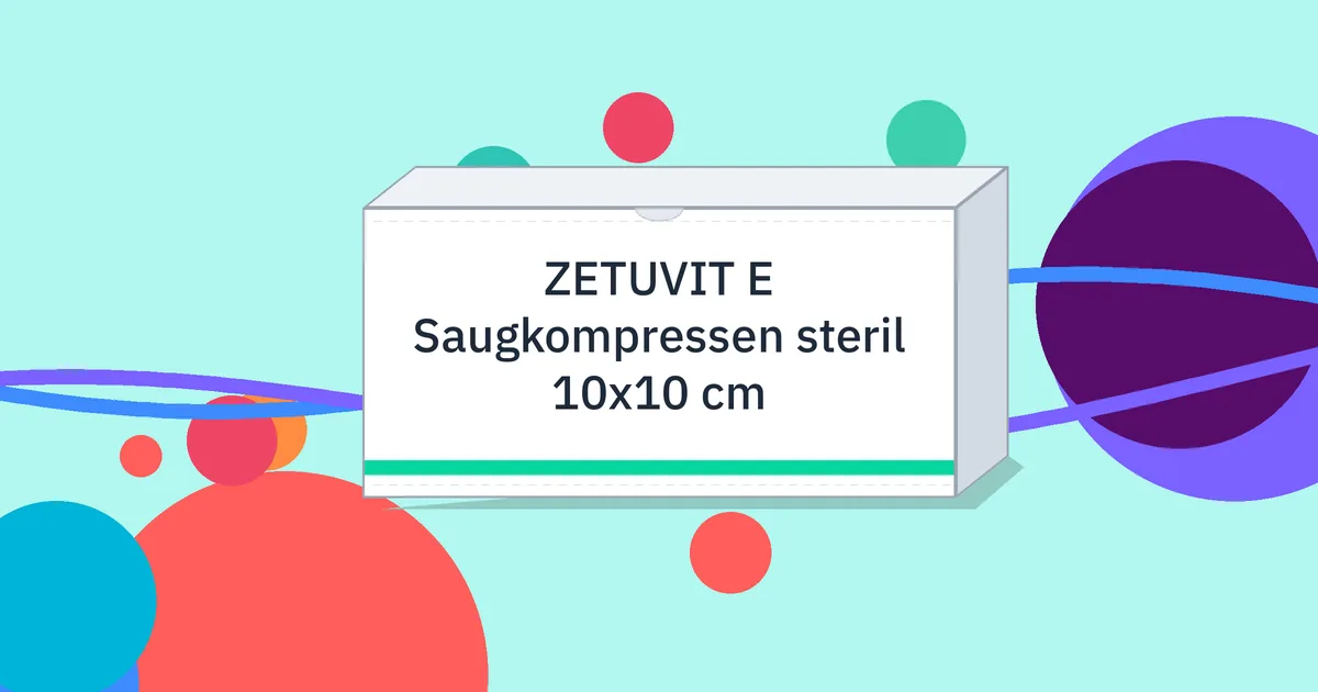 Symbolbild: Packung mit der Aufschrift ZETUVIT E Saugkompressen steril 10x10 cm (PZN 19744683) – Verfügbarkeit und Bezug in Apotheken in Frankfurt am Main