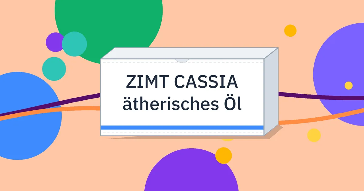 Symbolbild: Packung mit der Aufschrift ZIMT CASSIA ätherisches Öl (PZN 17429888) – Verfügbarkeit und Bezug in Apotheken in Frankfurt am Main