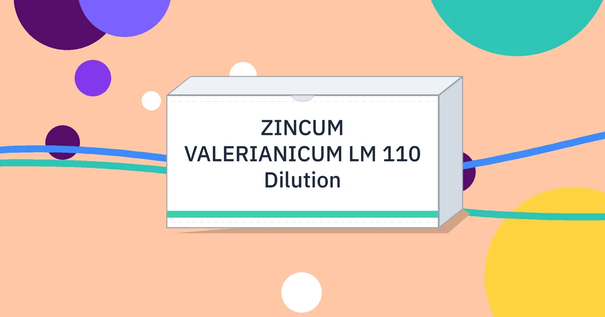 Symbolbild: Packung mit der Aufschrift ZINCUM VALERIANICUM LM 110 Dilution (PZN 13301430) – Verfügbarkeit und Bezug in Apotheken in Frankfurt am Main
