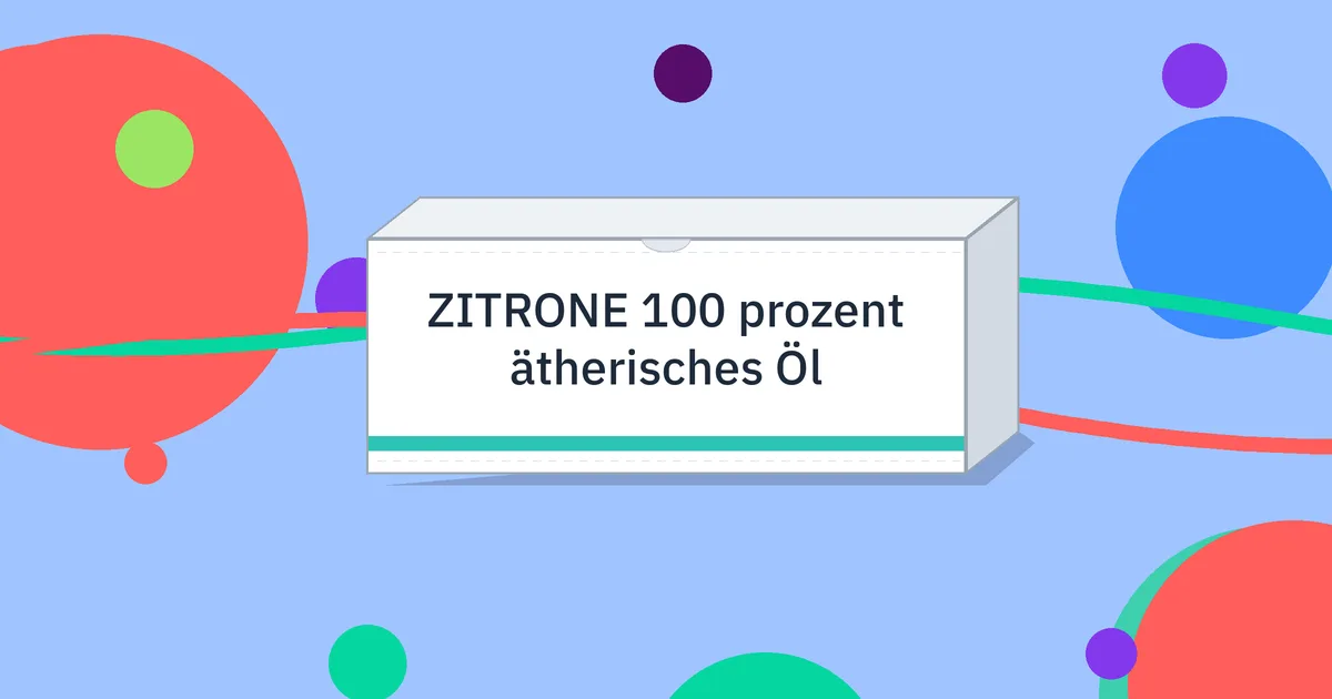 Symbolbild: Packung mit der Aufschrift ZITRONE 100 prozent ätherisches Öl (PZN 07616997) – Verfügbarkeit und Bezug in Apotheken in Frankfurt am Main