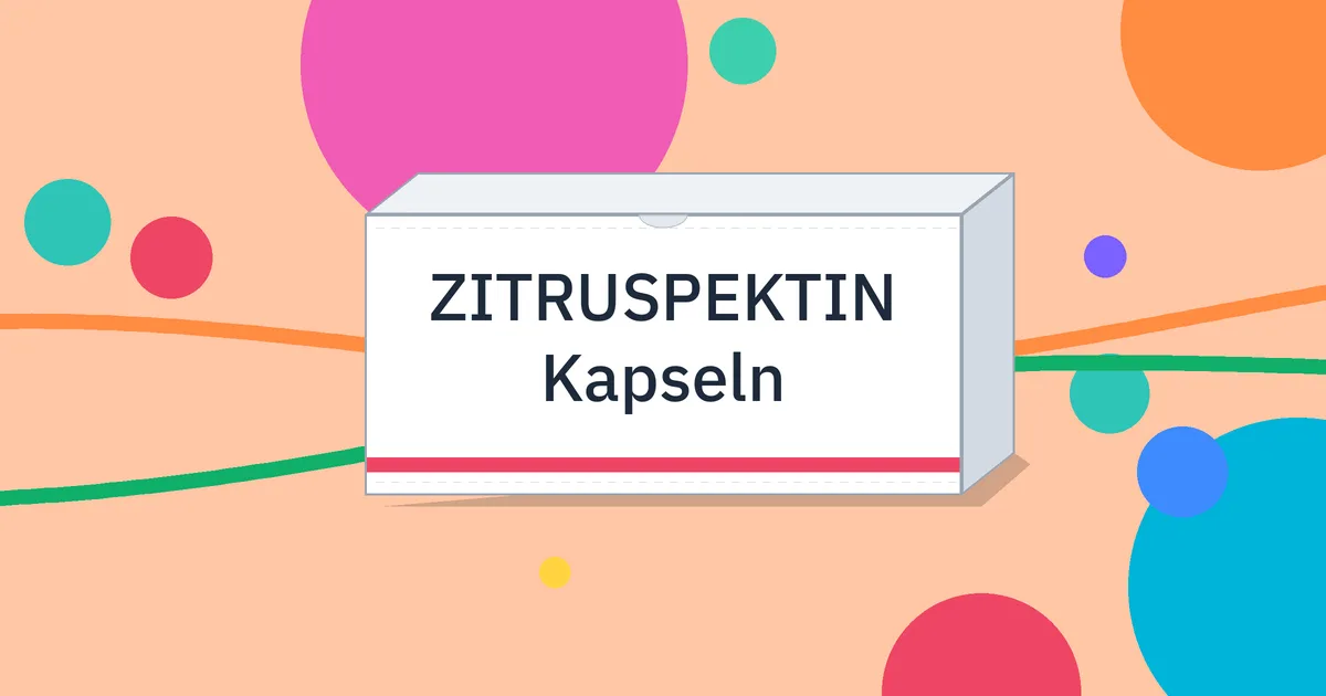 Symbolbild: Packung mit der Aufschrift ZITRUSPEKTIN Kapseln (PZN 09844805) – Verfügbarkeit und Bezug in Apotheken in Frankfurt am Main