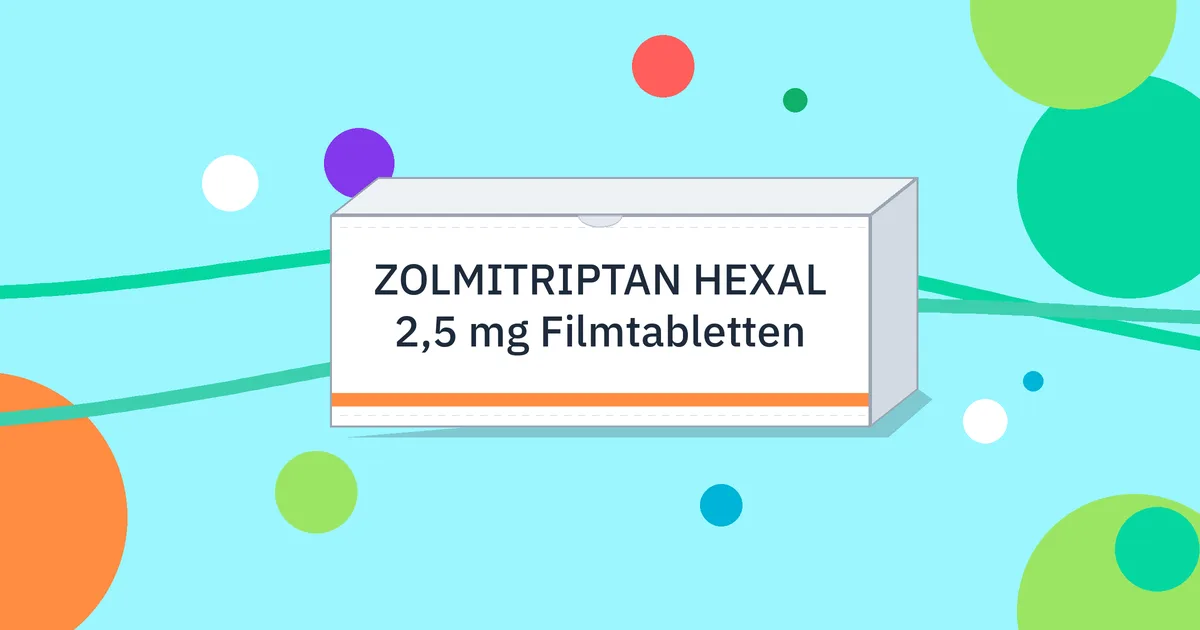 Symbolbild: Packung mit der Aufschrift ZOLMITRIPTAN HEXAL 2,5 mg Filmtabletten (PZN 09335191) – Verfügbarkeit und Bezug in Apotheken in Frankfurt am Main