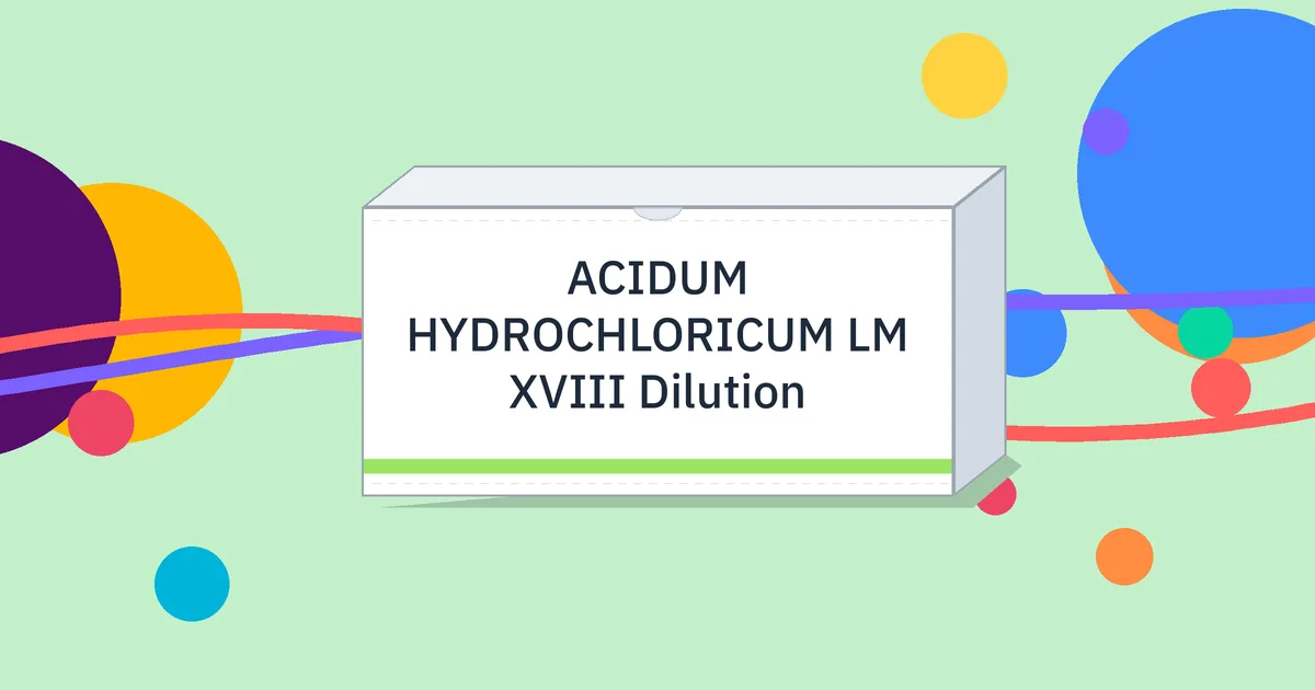 Symbolbild: Packung mit der Aufschrift ACIDUM HYDROCHLORICUM LM XVIII Dilution (PZN 04490461) – Verfügbarkeit und Bezug in Apotheken in Frankfurt am Main