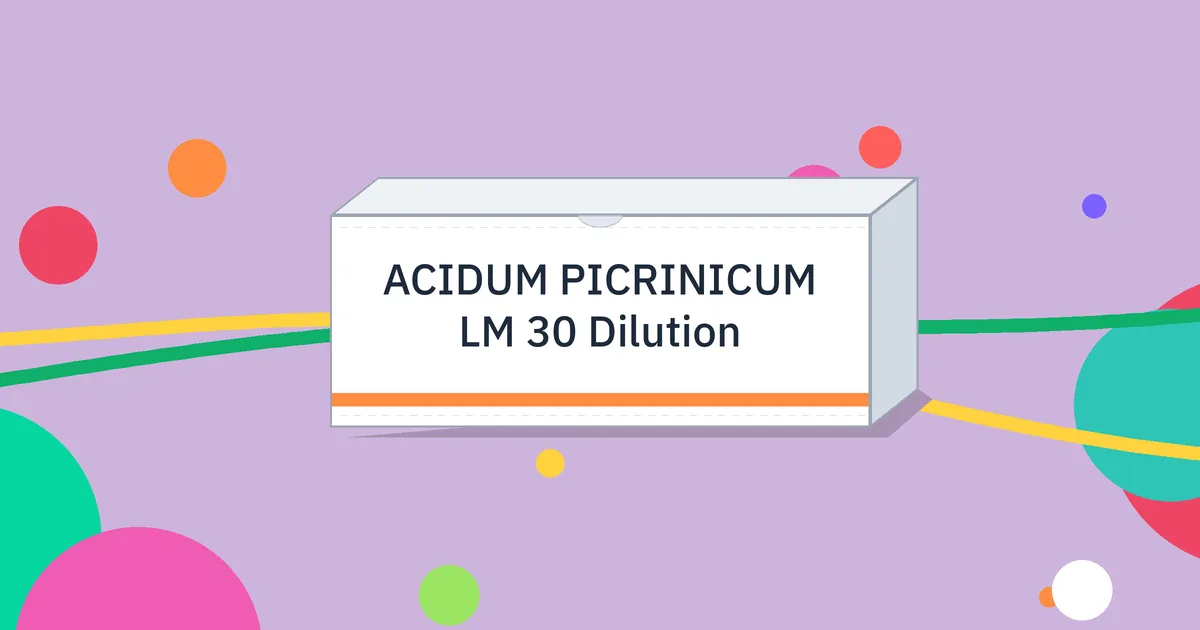 Symbolbild: Packung mit der Aufschrift ACIDUM PICRINICUM LM 30 Dilution (PZN 12753816) – Verfügbarkeit und Bezug in Apotheken in Frankfurt am Main