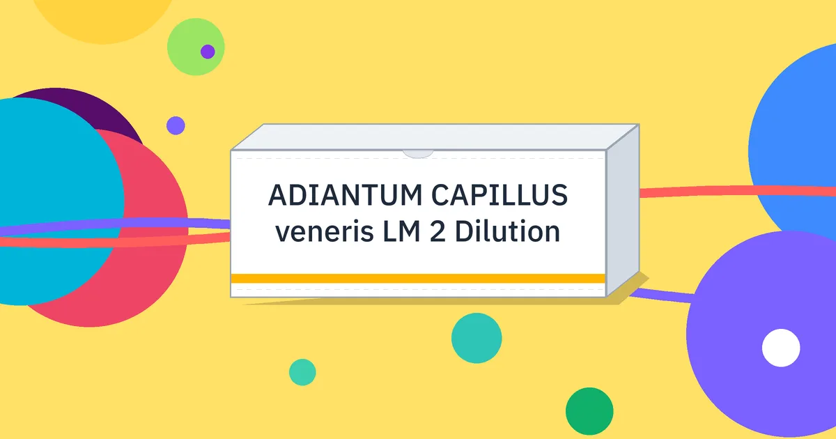 Symbolbild: Packung mit der Aufschrift ADIANTUM CAPILLUS veneris LM 2 Dilution (PZN 13295184) – Verfügbarkeit und Bezug in Apotheken in Frankfurt am Main