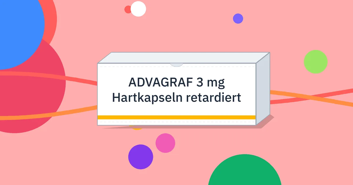 Symbolbild: Packung mit der Aufschrift ADVAGRAF 3 mg Hartkapseln retardiert (PZN 12392092) – Verfügbarkeit und Bezug in Apotheken in Frankfurt am Main