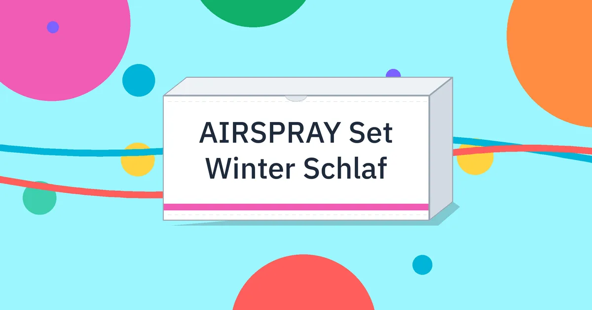 Symbolbild: Packung mit der Aufschrift AIRSPRAY Set Winter Schlaf (PZN 18201118) – Verfügbarkeit und Bezug in Apotheken in Frankfurt am Main