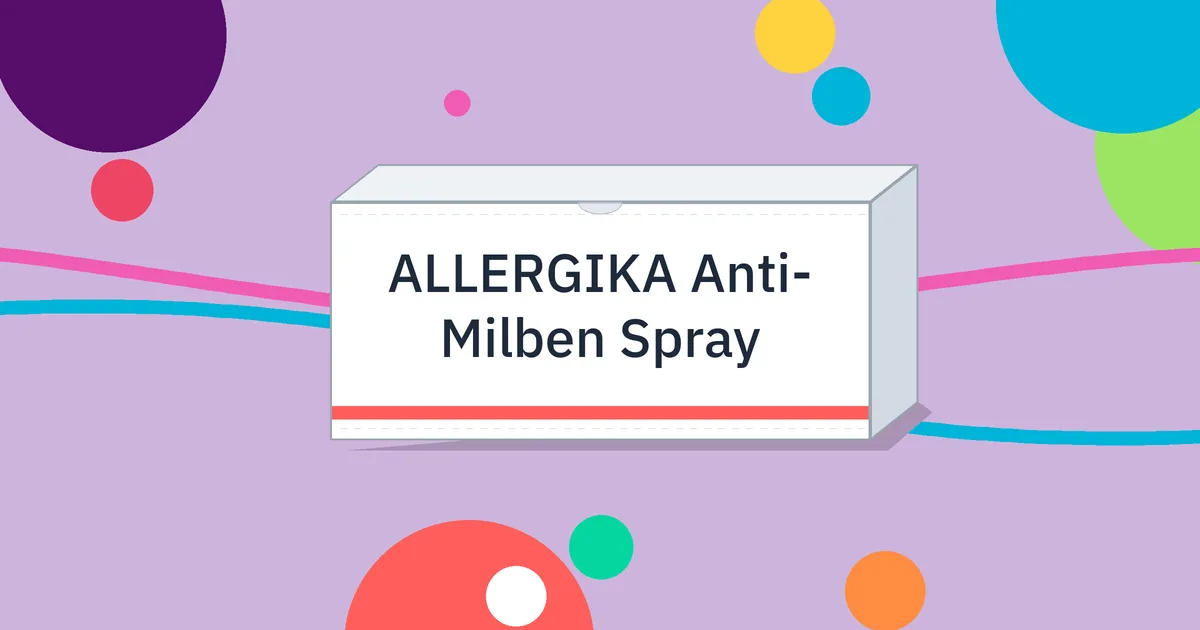 Symbolbild: Packung mit der Aufschrift ALLERGIKA Anti-Milben Spray (PZN 20539391) – Verfügbarkeit und Bezug in Apotheken in Frankfurt am Main