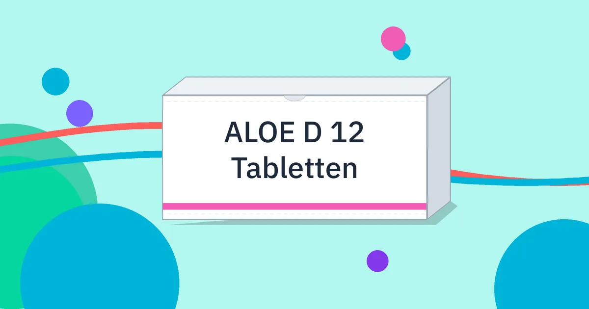 Symbolbild: Packung mit der Aufschrift ALOE D 12 Tabletten (PZN 02892764) – Verfügbarkeit und Bezug in Apotheken in Frankfurt am Main