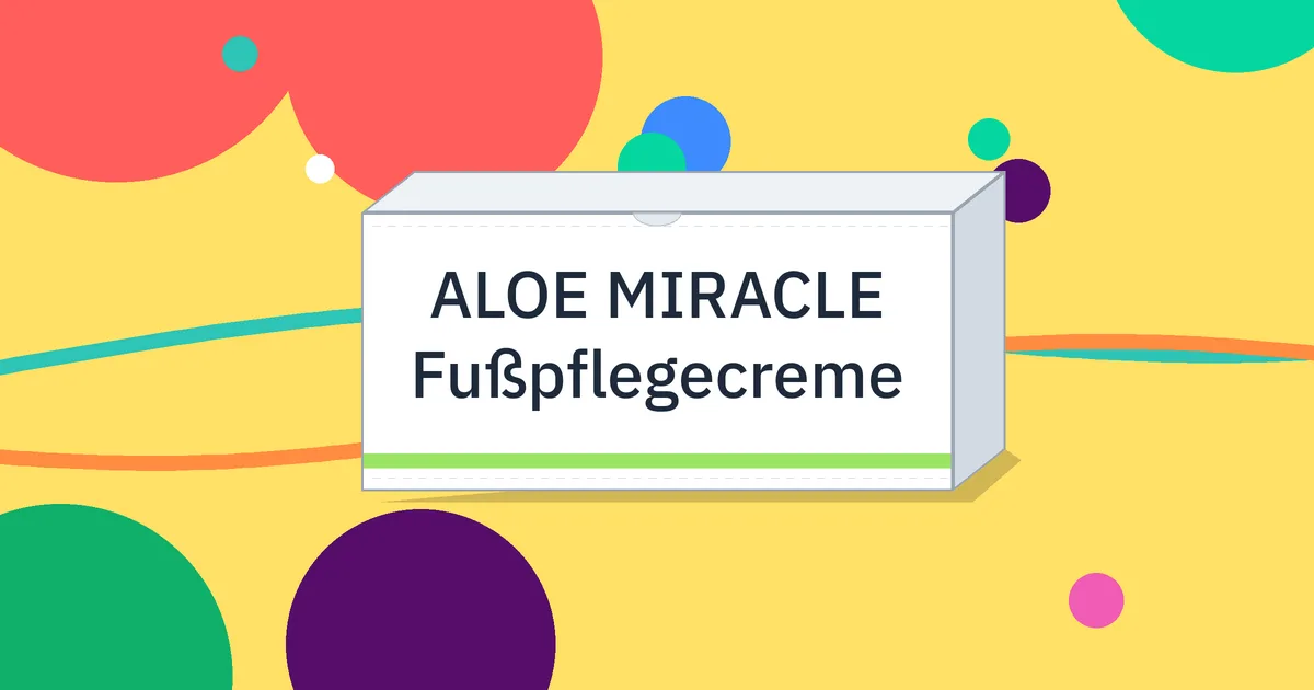 Symbolbild: Packung mit der Aufschrift ALOE MIRACLE Fußpflegecreme (PZN 10745310) – Verfügbarkeit und Bezug in Apotheken in Frankfurt am Main