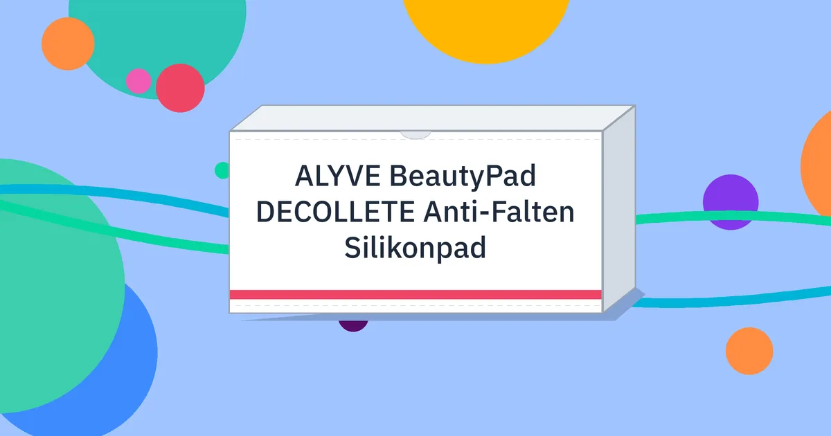 Symbolbild: Packung mit der Aufschrift ALYVE BeautyPad DECOLLETE Anti-Falten Silikonpad (PZN 18767311) – Verfügbarkeit und Bezug in Apotheken in Frankfurt am Main