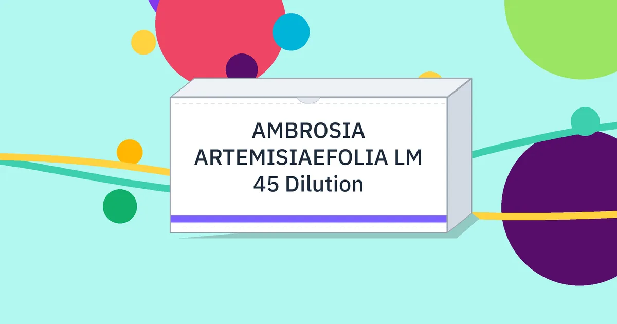 Symbolbild: Packung mit der Aufschrift AMBROSIA ARTEMISIAEFOLIA LM 45 Dilution (PZN 13318318) – Verfügbarkeit und Bezug in Apotheken in Frankfurt am Main