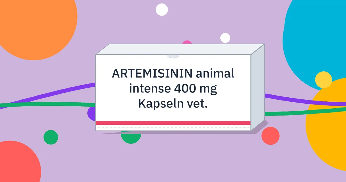 Symbolbild: Packung mit der Aufschrift ARTEMISININ animal intense 400 mg Kapseln vet. (PZN 18466779) – Verfügbarkeit und Bezug in Apotheken in Frankfurt am Main