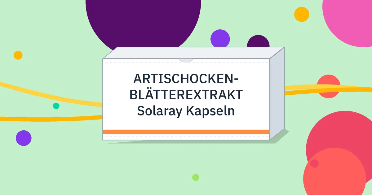 Symbolbild: Packung mit der Aufschrift ARTISCHOCKEN-BLÄTTEREXTRAKT Solaray Kapseln (PZN 18075990) – Verfügbarkeit und Bezug in Apotheken in Frankfurt am Main