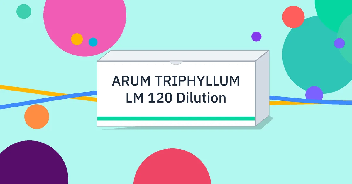 Symbolbild: Packung mit der Aufschrift ARUM TRIPHYLLUM LM 120 Dilution (PZN 12780960) – Verfügbarkeit und Bezug in Apotheken in Frankfurt am Main