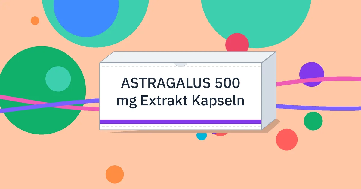 Symbolbild: Packung mit der Aufschrift ASTRAGALUS 500 mg Extrakt Kapseln (PZN 17178699) – Verfügbarkeit und Bezug in Apotheken in Frankfurt am Main