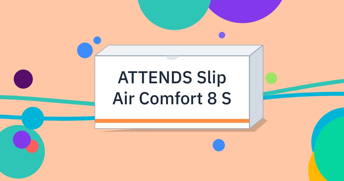 Symbolbild: Packung mit der Aufschrift ATTENDS Slip Air Comfort 8 S (PZN 19384813) – Verfügbarkeit und Bezug in Apotheken in Frankfurt am Main