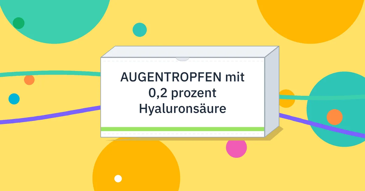 Symbolbild: Packung mit der Aufschrift AUGENTROPFEN mit 0,2 prozent Hyaluronsäure (PZN 16785919) – Verfügbarkeit und Bezug in Apotheken in Frankfurt am Main