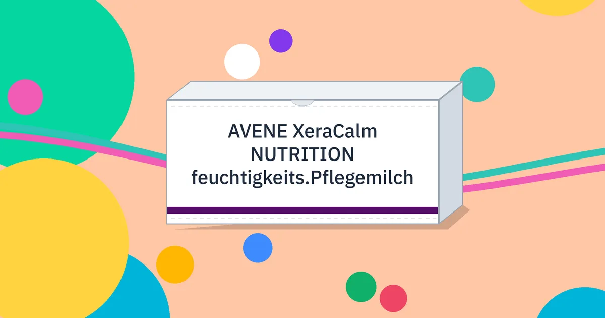 Symbolbild: Packung mit der Aufschrift AVENE XeraCalm NUTRITION feuchtigkeits.Pflegemilch (PZN 17556753) – Verfügbarkeit und Bezug in Apotheken in Frankfurt am Main
