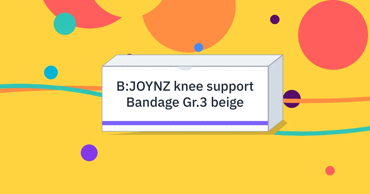 Symbolbild: Packung mit der Aufschrift B:JOYNZ knee support Bandage Gr.3 beige (PZN 20522404) – Verfügbarkeit und Bezug in Apotheken in Frankfurt am Main