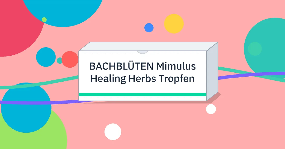 Symbolbild: Packung mit der Aufschrift BACHBLÜTEN Mimulus Healing Herbs Tropfen (PZN 07363510) – Verfügbarkeit und Bezug in Apotheken in Frankfurt am Main