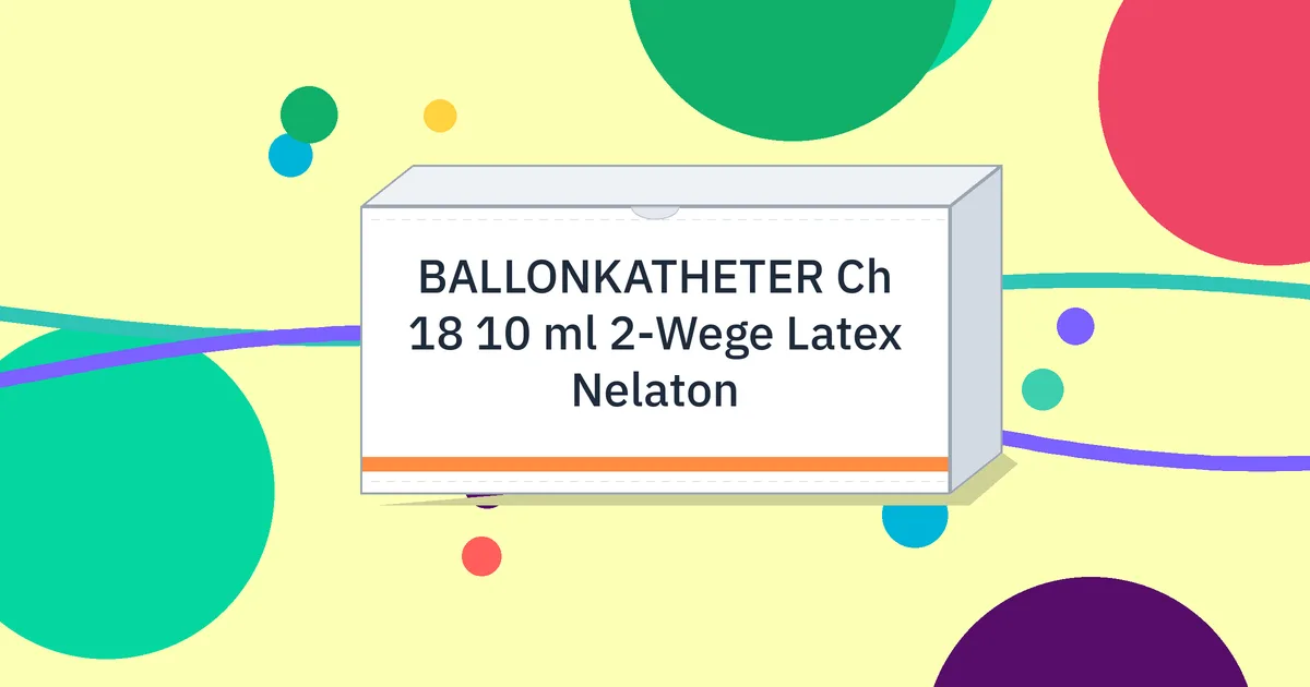 Symbolbild: Packung mit der Aufschrift BALLONKATHETER Ch 18 10 ml 2-Wege Latex Nelaton (PZN 00786325) – Verfügbarkeit und Bezug in Apotheken in Frankfurt am Main