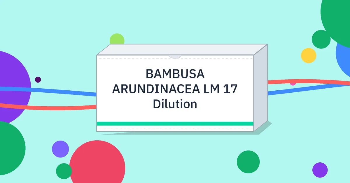 Symbolbild: Packung mit der Aufschrift BAMBUSA ARUNDINACEA LM 17 Dilution (PZN 12787695) – Verfügbarkeit und Bezug in Apotheken in Frankfurt am Main