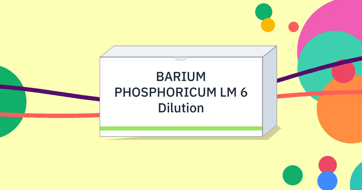 Symbolbild: Packung mit der Aufschrift BARIUM PHOSPHORICUM LM 6 Dilution (PZN 13379159) – Verfügbarkeit und Bezug in Apotheken in Frankfurt am Main