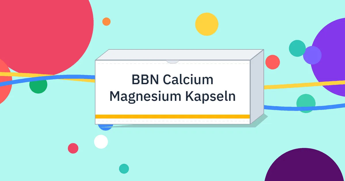 Symbolbild: Packung mit der Aufschrift BBN Calcium Magnesium Kapseln (PZN 06080566) – Verfügbarkeit und Bezug in Apotheken in Frankfurt am Main